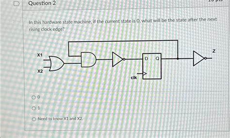 Solved Question 2in This Hardware State Machine If The