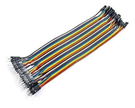 Cabo Jumper 20cm Macho X Femea 40 Unidades Para Arduino Nf