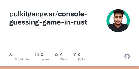 GitHub Pulkitgangwar Console Guessing Game In Rust