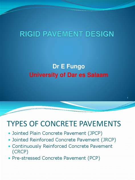 Lecture 9 Design Of Rigid Pavement Pdf Road Surface Concrete
