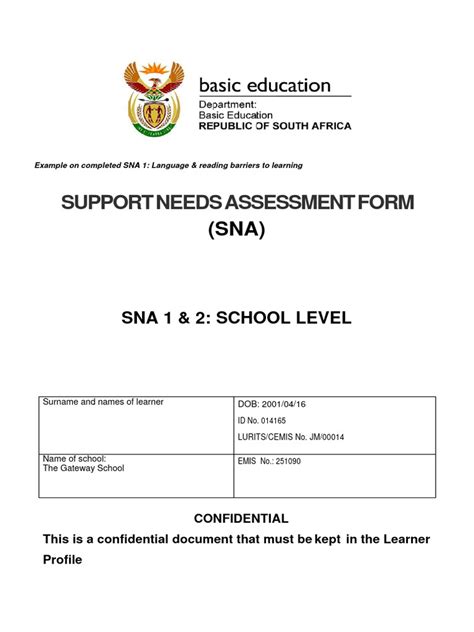 18 Feb Sna 1 2 School Level Pdf Educational Assessment Learning