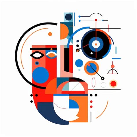 Premium Ai Image Parallel Vector Suprematism Abstract Illustration With Circles And Shapes