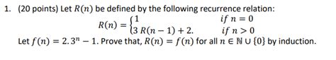 Solved Points Let R N Be Defined By The Following Chegg Com