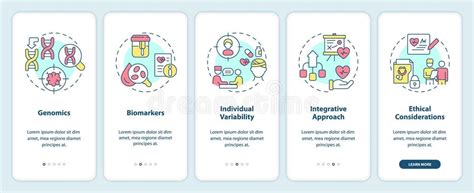 Precision Medicine Concepts Onboarding Mobile App Screen Stock Vector Illustration Of Carousel