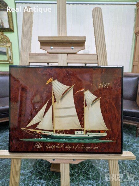 Уникална антикварна италианска дървена картина със сертификат в Картини в гр Димитровград