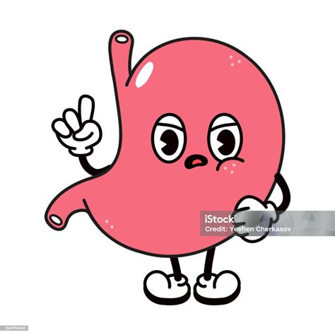 귀여운 화가 슬픈 위장 문자 벡터 핸드는 전통적인 만화 빈티지 복고풍 가와이이 캐릭터 일러스트 아이콘을 그린 흰색 배경에 격리 화가 위장 캐릭터 개념 개념에 대한 스톡 벡터