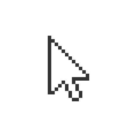 Premium Vector Arrow Cursor Pointer In Flat Pixel Style Web Icon Point Button Vector Isolated