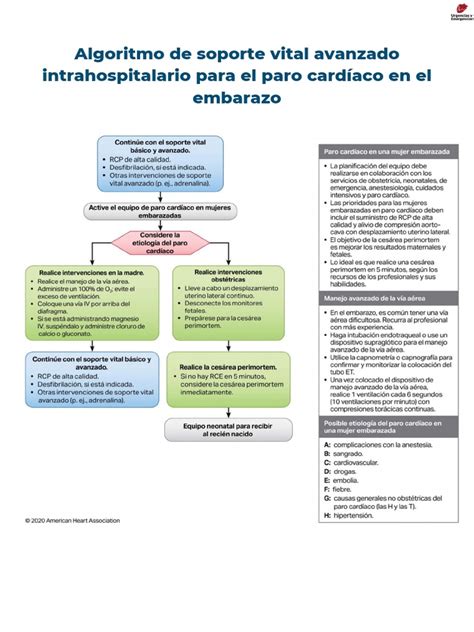 Algoritmo Rcp Embarazada Aha 2020 Pdf