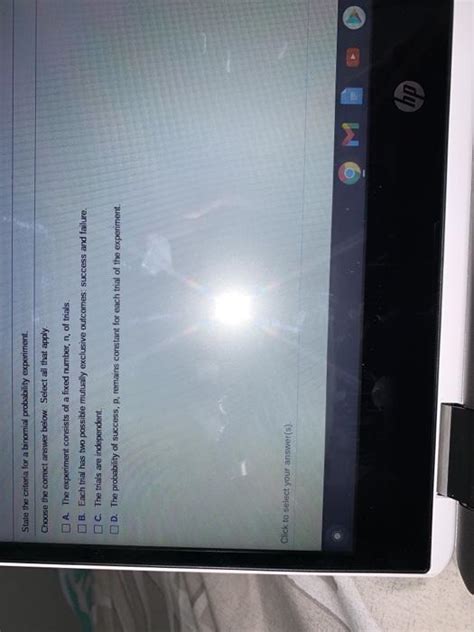 Solved State The Criteria For A Binomial Probability Chegg Com