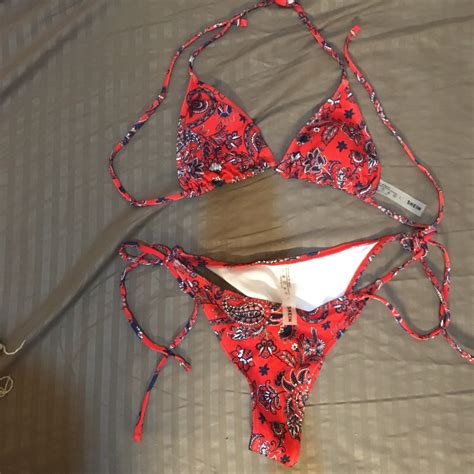 Shein Micro Bikini Bandana Style Size Large Womens Fashion Swimwear Bikinis And Swimsuits On