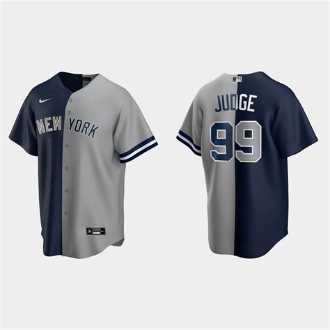 Aaron Judge New York Yankees Split Jersey Navy Gray Handbag Luxury Store