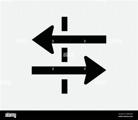 Cross Border Icon Left Right Arrow Osmosis Membrane Filter Transfer