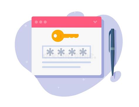 Key Cyber Web Digital Service Icon Flat Cartoon Vector Illustration Graphic Electronic Website