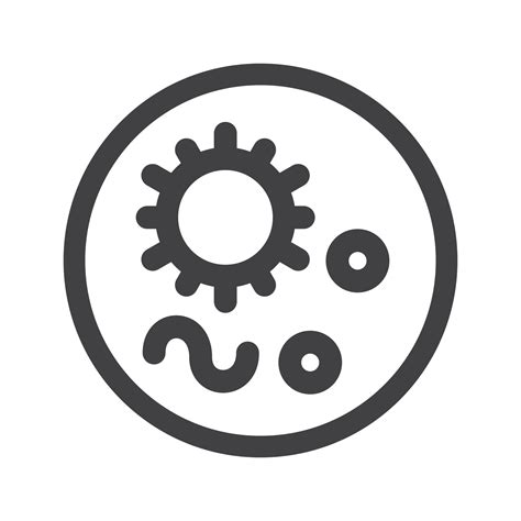 Virus Bacteria View Of Microscope Simple Thin Line Icon PNG