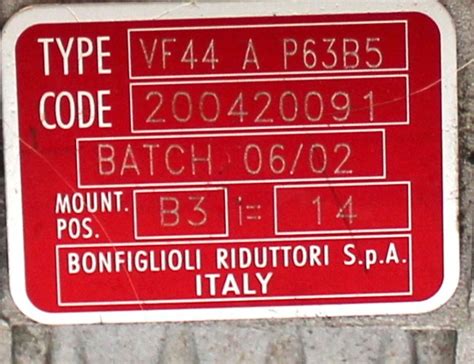 Bonfiglioli Riduttori Vf44 A P63b5 Gear Reducer
