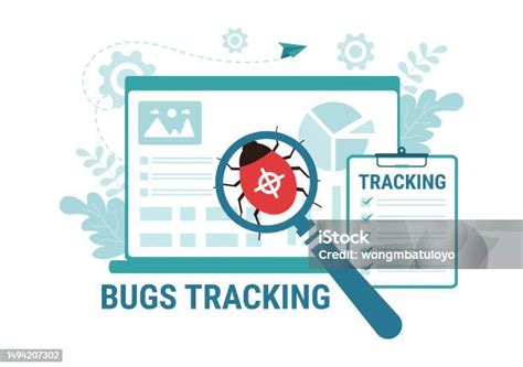 버그 추적 벡터 일러스트레이션 웹 사이트 보안의 큰 화면에서 컴퓨터 바이러스로부터 휴대 전화를 보호 플랫 만화 손으로 그린