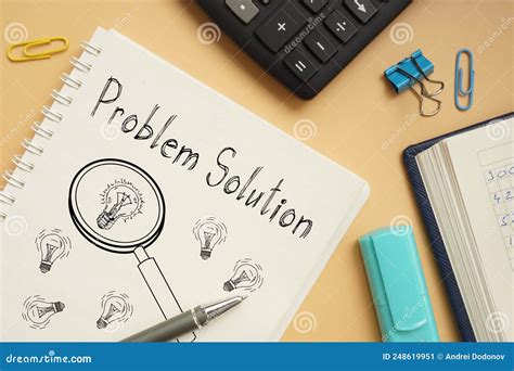 Problem Solution Is Shown Using The Text Stock Image Image Of