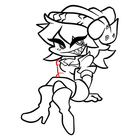 How To Draw Aside Girlfriend From FNF Funkin Aside