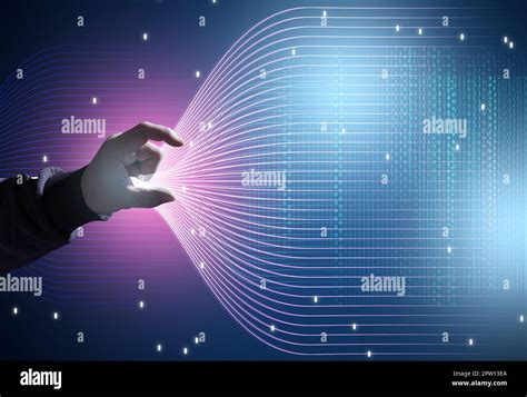 Data Concentration And Systematization Concept Hand And Virtual Funnel