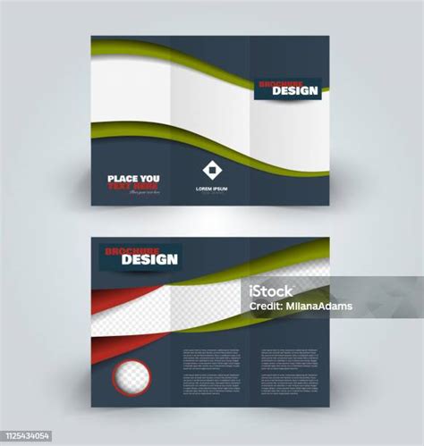 브로셔 템플릿입니다 비즈니스 Trifold 플라이어입니다 크리에이 티브 디자인 추세 전문 기업 스타일에 대 한 합니다 벡터