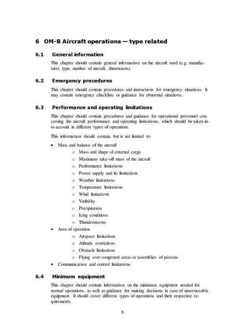 Rpas Operations Manual Template In Word And Pdf Formats Page 8 Of 12