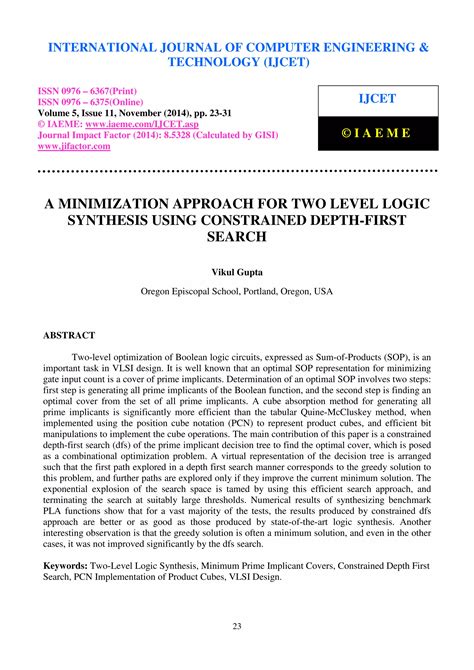 A Minimization Approach For Two Level Logic Synthesis Using Constrained