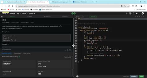 Mathan K On Linkedin 100daysofcode Geeksforgeeks Leetcode Codingchallenge Learning