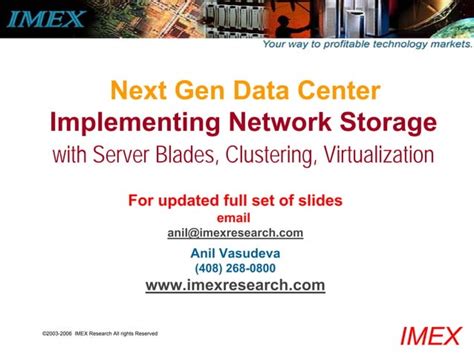 Next Gen Data Center Implementing Network Storage With Server Blades Clustering Virtualization
