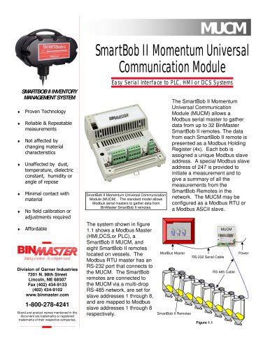 binmaster smartbob c 100 control console brochure binmaster pdf