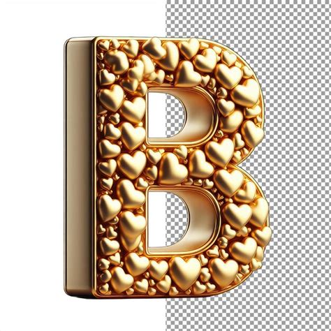 Premium Psd Gleaming 3d Heart Shaped Script