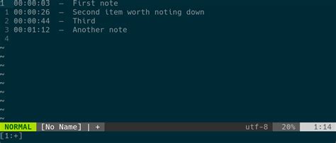 Using Vim To Take Time Stamped Notes Codesections