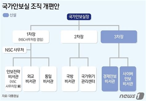 그래픽 국가안보실 조직 개편안 뉴스1