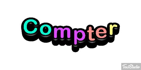 Compter Word Animated  Logo Designs