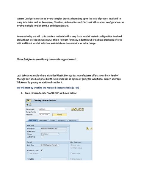 Variant Configuration Without Bom Pdf Business Computing