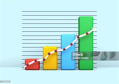재무 차트의 3d 그림입니다 강세 투자 그래프 증권 거래소 돈 동전 0명에 대한 스톡 사진 및 기타 이미지 0명 개념