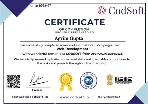 Agrim Gupta On Linkedin Webdeveloper Codsoftinternship Professionalgrowth August