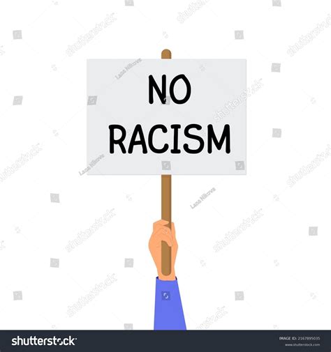 Stop Racism Icon Motivational Poster Against Stock Vector Royalty Free