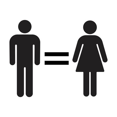 Man Equal To Woman Gender Equality Concept Design 22047231 Vector Art At Vecteezy