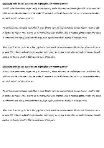 Aqa Gcse Physics P8 01 Vectors And Scalars Teaching Resources