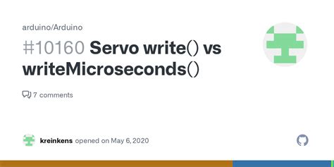 Servo Write Vs Writemicroseconds · Issue 10160 · Arduinoarduino