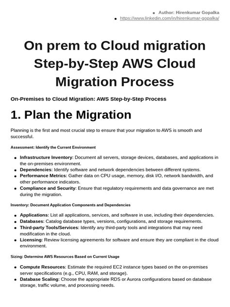 On Prem To Cloud Migration Steps Full Documents Pdf Active Directory Domain Name System