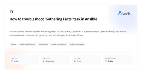 Ansible 팩트 수집 작업 문제 해결 가이드 Labex