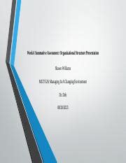 MGT 526 WEEK 6 Pptx Week 6 Summative Assessment Organizational