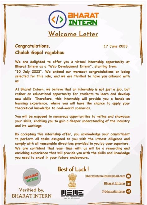 Gopal Chalak On Linkedin Virtualinternship Webdevelopment Bharatintern Learningandgrowing