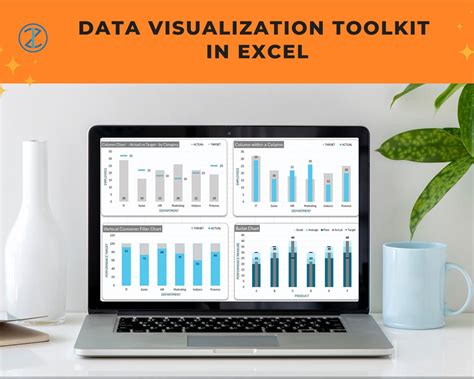 Data Visualization Toolkit In Excel The Instant Chart Maker Etsy
