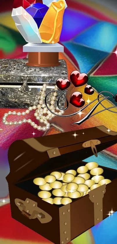 Vibrant Treasure Theme Wallpaper Free Download