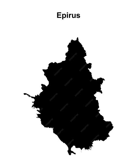 Premium Vector Epirus Outline Map