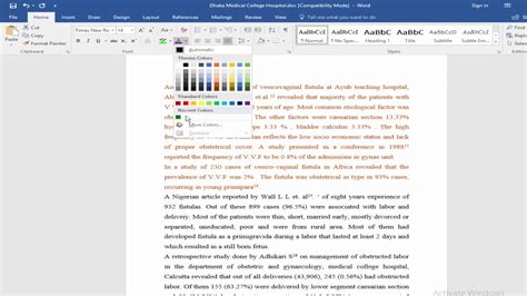 How To Change Or Add Custom Text Font Color In Microsoft Word YouTube