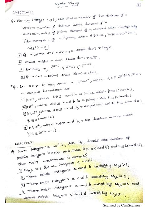 Solution Number Theory Questions For Net Studypool