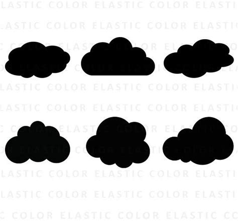 Cloud Svg Cloud Clipart Clouds Clip Art Cloud Silhouette Etsy Uk